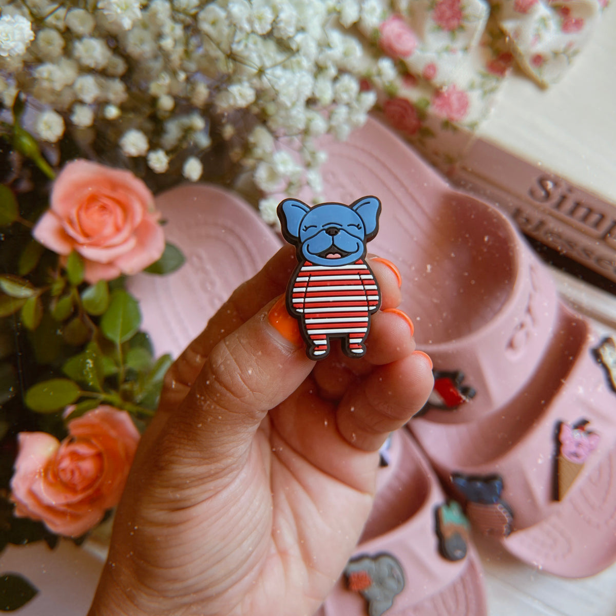 Frenchies & Freedom Shoe Charm – Frenchie Friends LLC