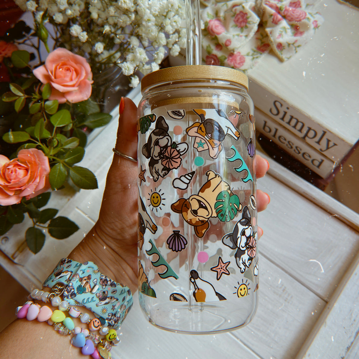 Coastal Frenchies 16 Oz Glass Can – Frenchie Friends LLC