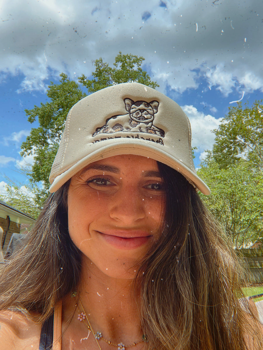 Leopard Frenchie Embroidered Mesh Trucker Hat – Frenchie Friends LLC