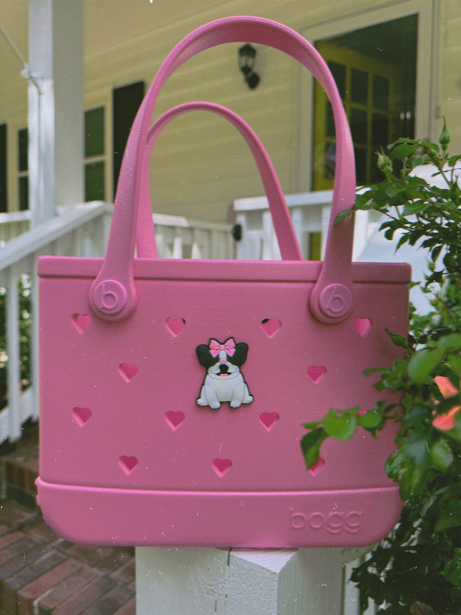 Grey & White Frenchie With Bow Bag Charms – Frenchie Friends LLC