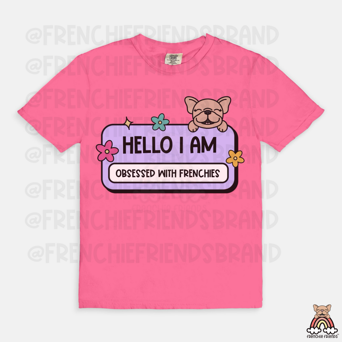 Hello I Am Obsessed With Frenchies Pocket Tee – Frenchie Friends LLC