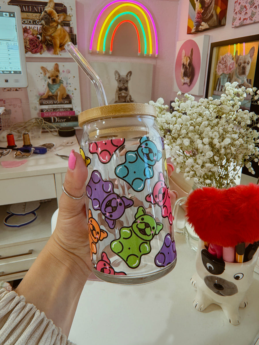 Gummy Bear Frenchies 16 oz Glass Can – Frenchie Friends LLC