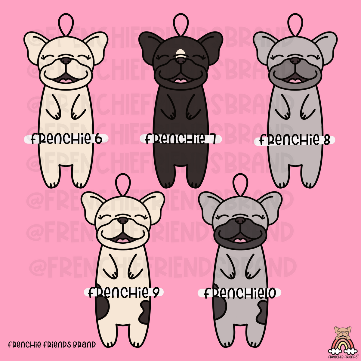 Felt Embroidered Frenchie Full Body Ornament – Frenchie Friends LLC