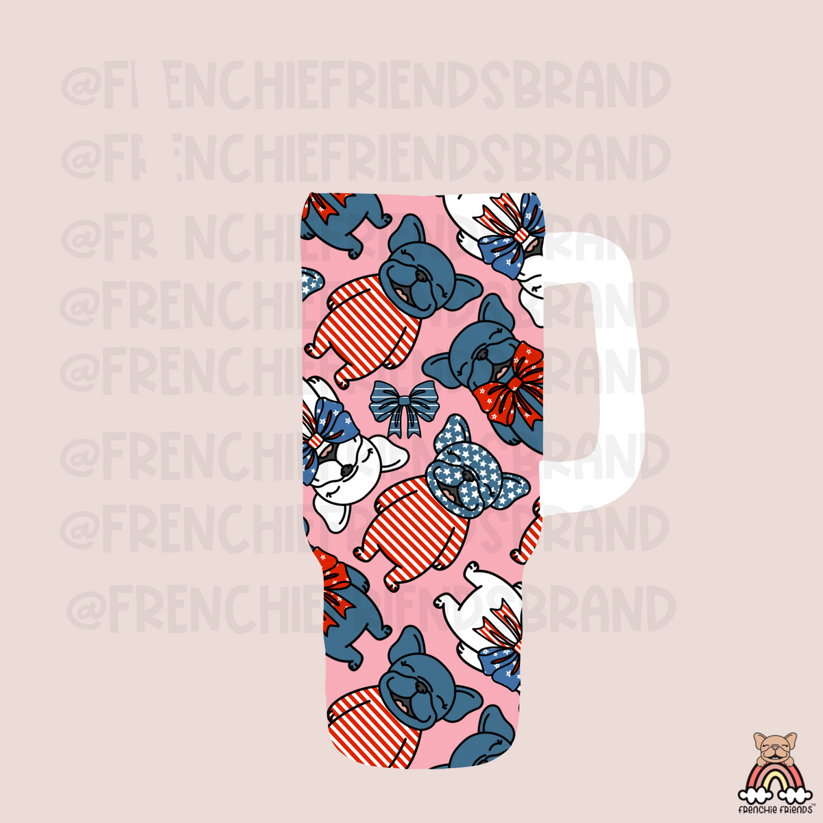 Frenchies & Freedom Tumbler (Select Your Design) – Frenchie Friends LLC