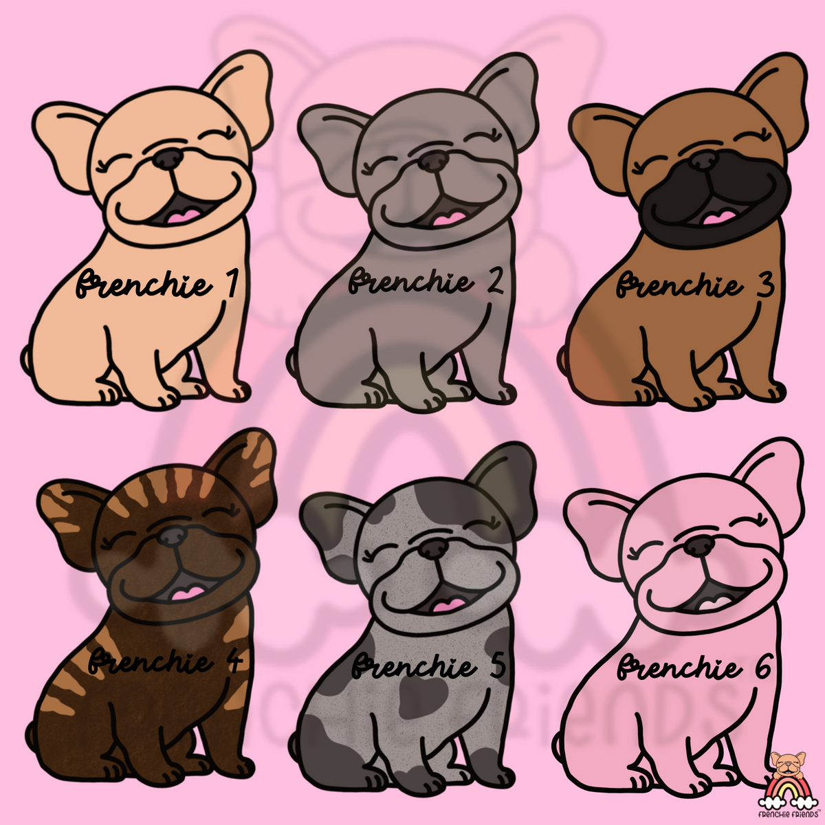 Sitting Frenchie Bag Charms ( Select Your Frenchie ) – Frenchie Friends LLC