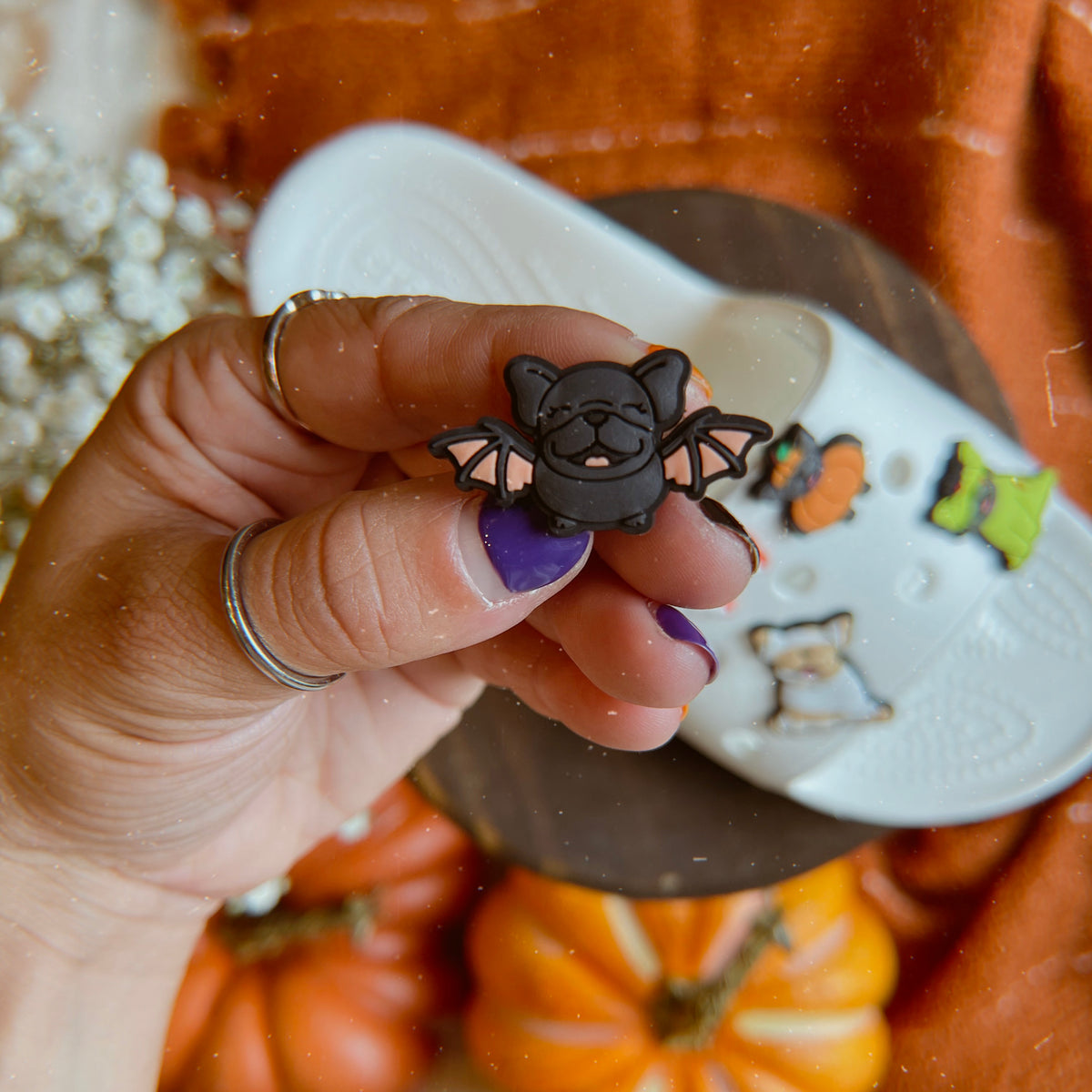 Bat Frenchie Shoe Charm – Frenchie Friends LLC