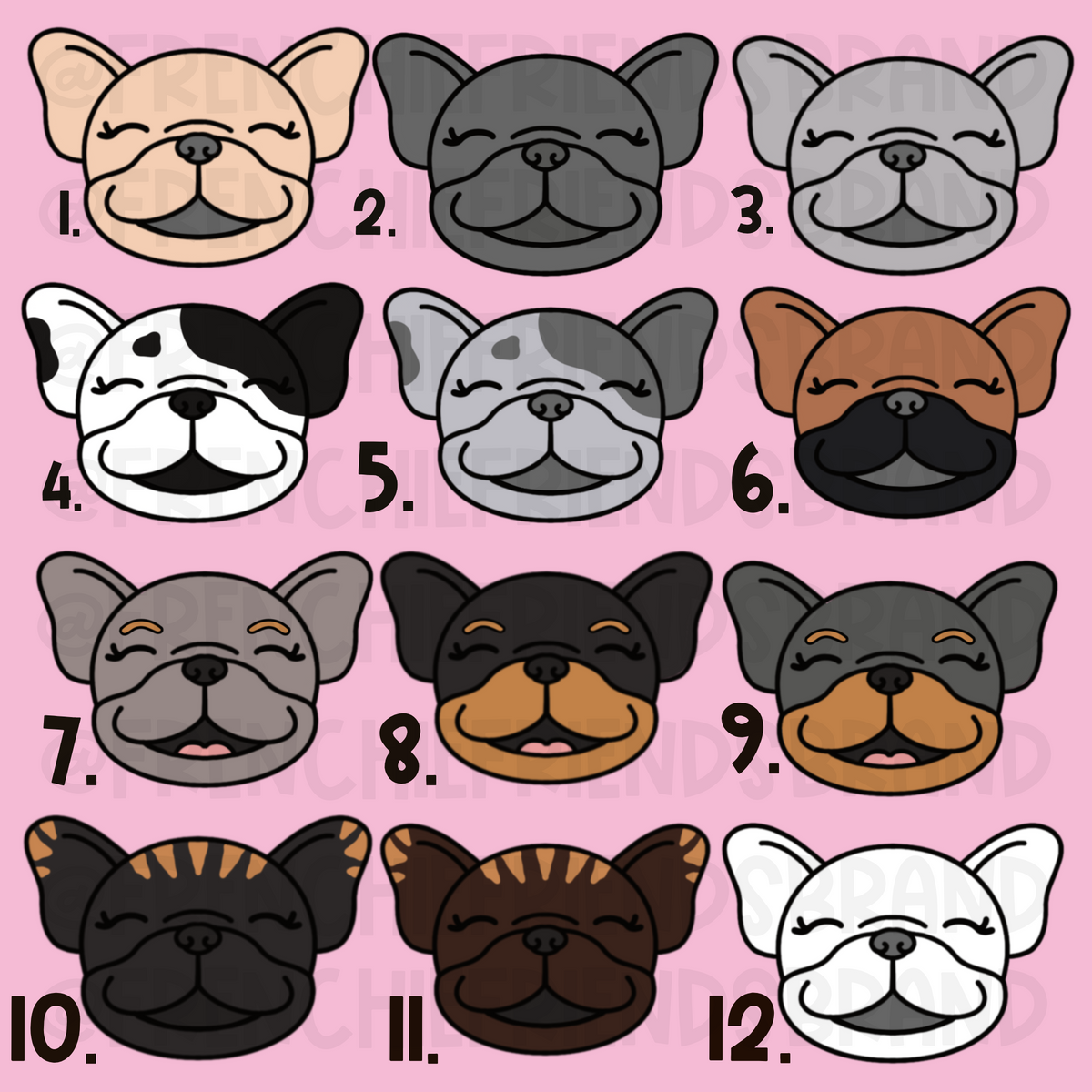 French Bulldog Embroidered Crewneck | Two Custom Frenchies Embroidered ...