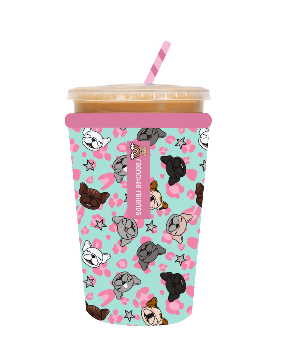 Teal Leopard Frenchie Coffee Sleeve – Frenchie Friends LLC