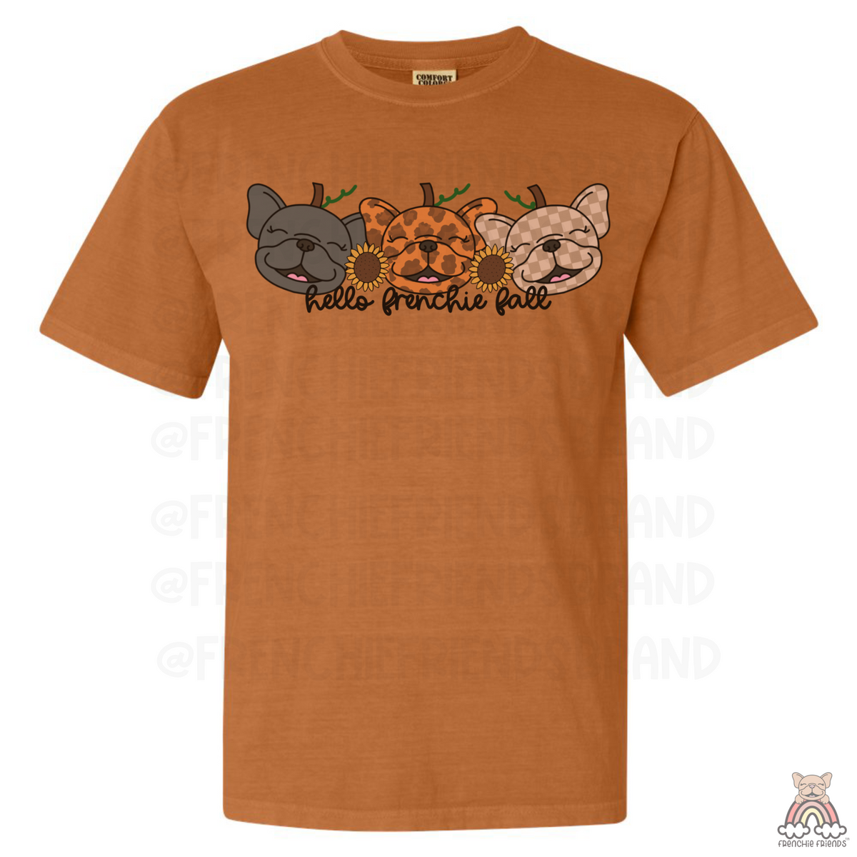 French Bulldog T-Shirt | Hello Frenchie Fall T-Shirt – Frenchie Friends LLC