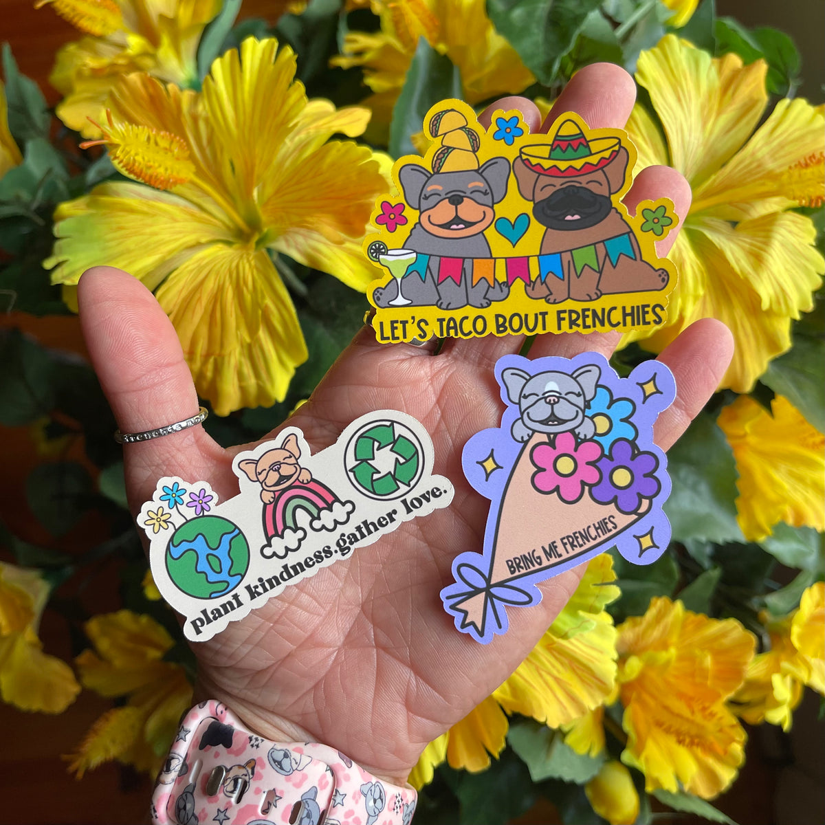 Spring Single Matte Sticker – Frenchie Friends LLC